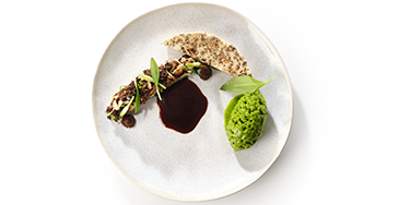 Dry Aged Chicken Breast Mousse with morels